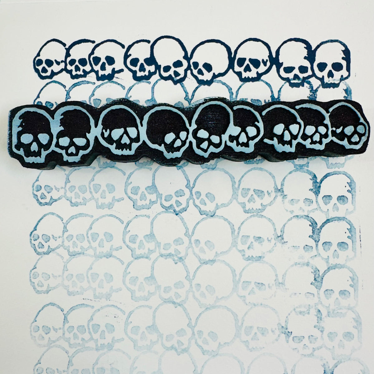 100 Proof Press | Row of Skulls | Foam Stamp – Art Foamies