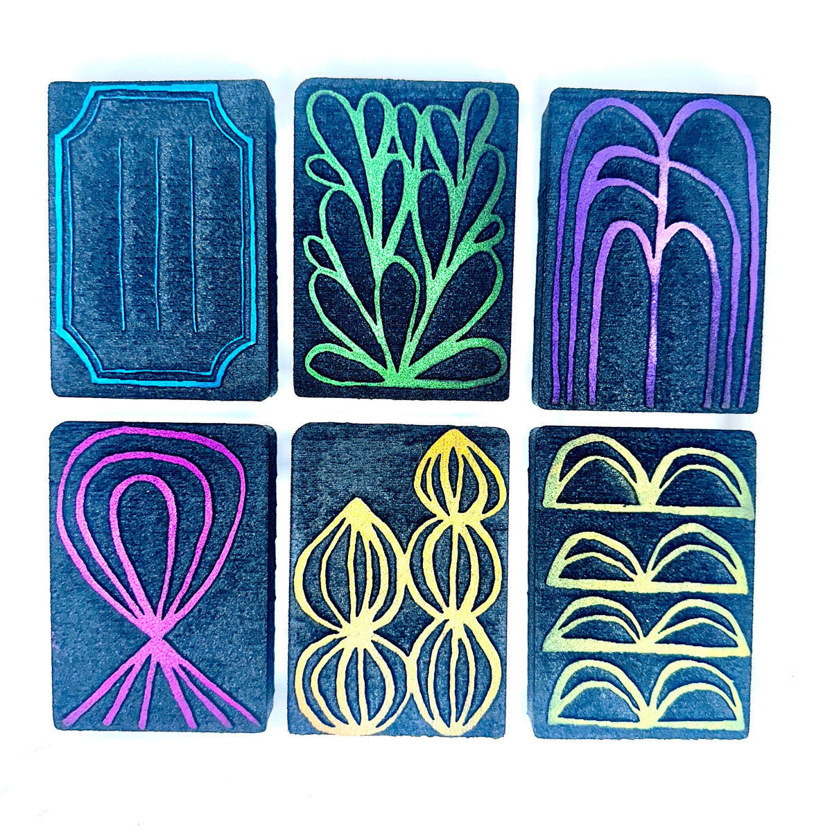 Jennifer Penick | ATC Set 2 | Foam Stamps (Set of 6) – Art Foamies