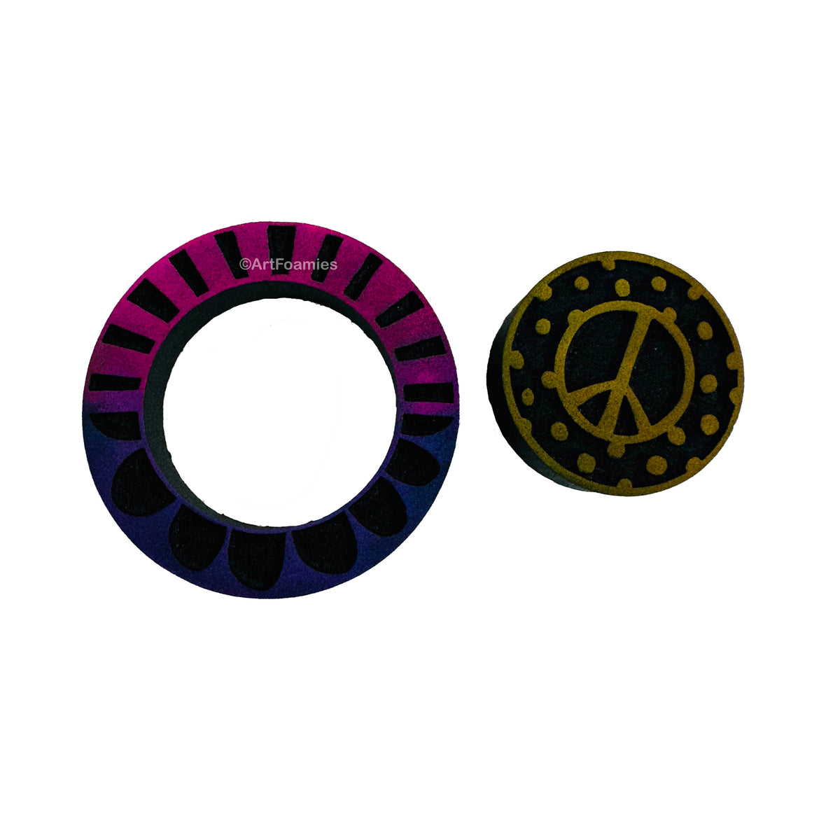 Whimsy Wheel | Peace Wheel | Foam Stamps - Set of 2 – Art Foamies