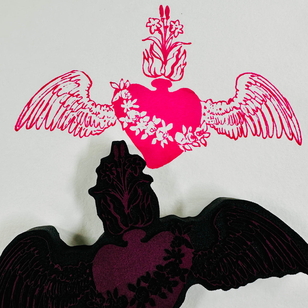 Sandra Evertson | Lirios Sacred Heart | Foam Stamp – Art Foamies