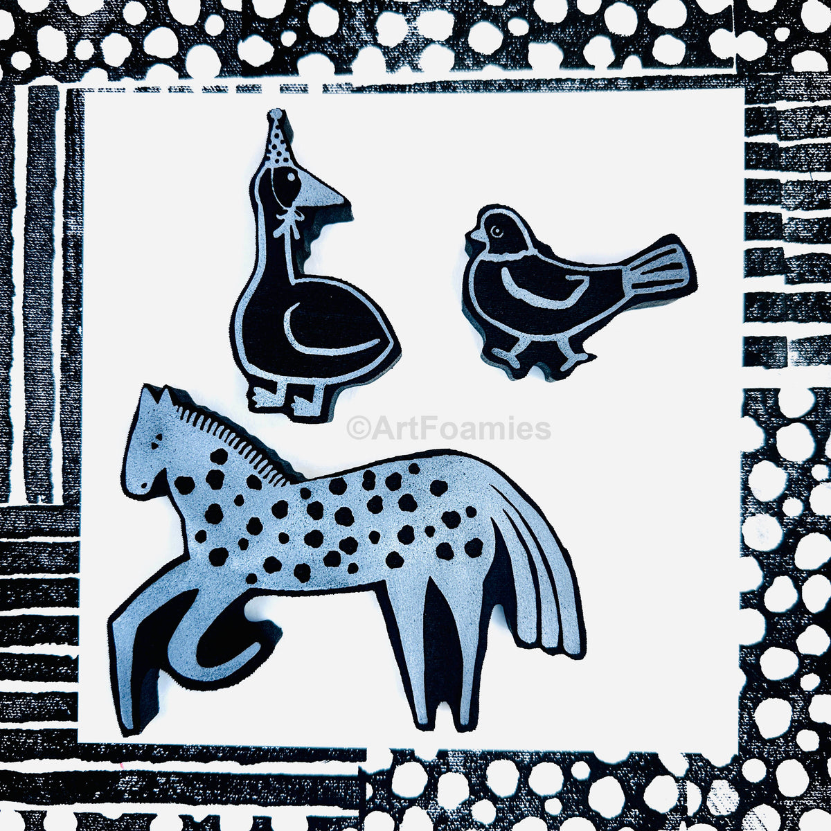 Danita Art | Menagerie | Foam Stamps - Set of 3 – Art Foamies