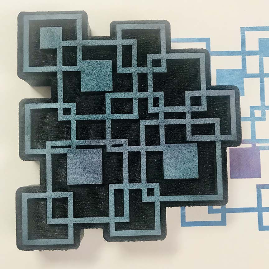 Designs by Gina H. | Fragmented Squares | Foam Stamp – Art Foamies