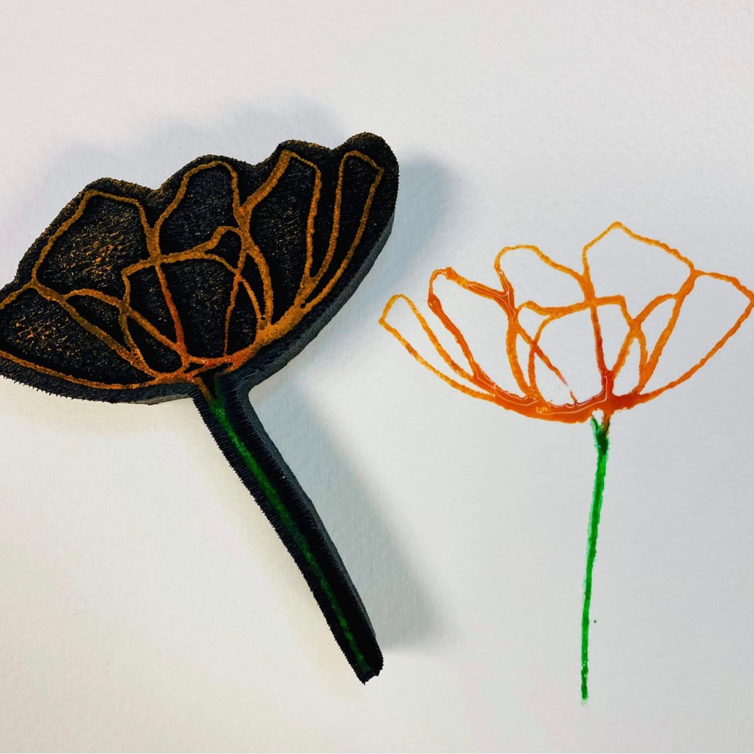 Donna Downey | Single Poppy | Foam Stamp – Art Foamies