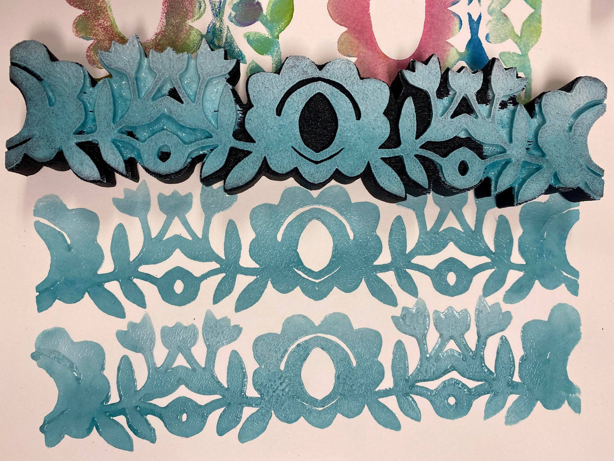 Jone Hallmark | Cabbage Rose Border | Foam Stamp – Art Foamies